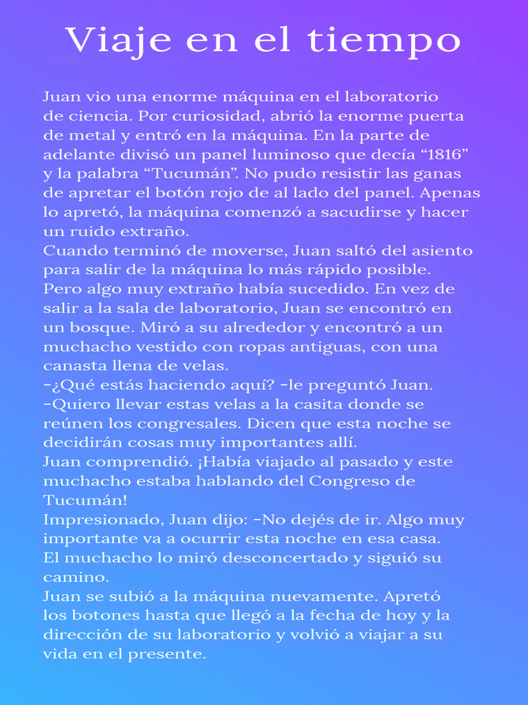 6to. Grado - Viaje en El Tiempo PDF | PDF