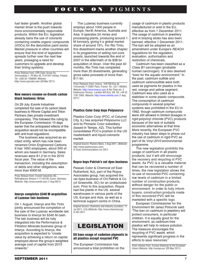 Imerys Completes $340 M Acquisition of Luzenac Talc Business | PDF ...