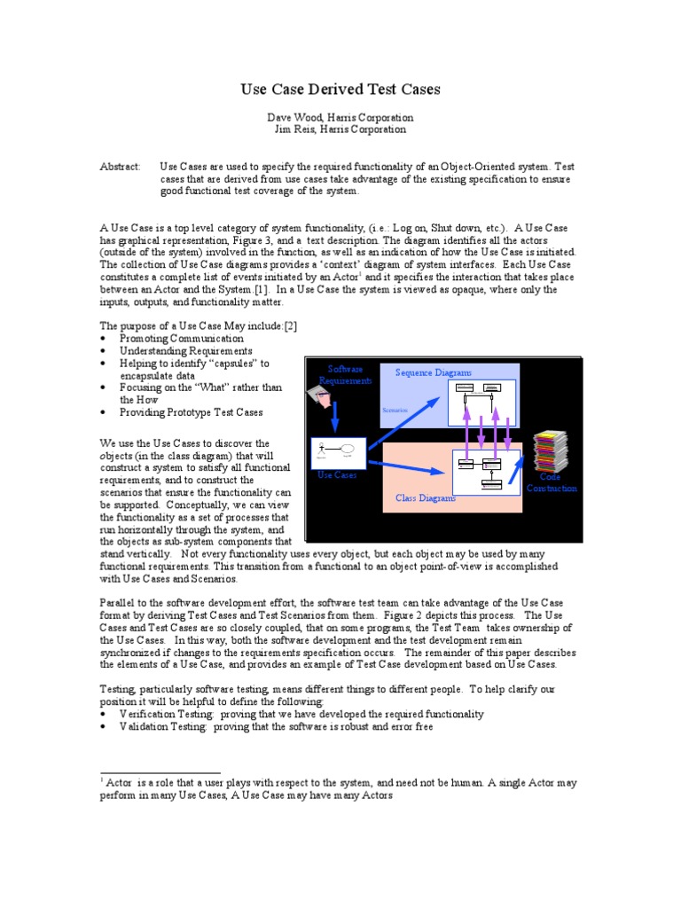 Use Case Test Case Development Guide | PDF | Use Case | Verification ...