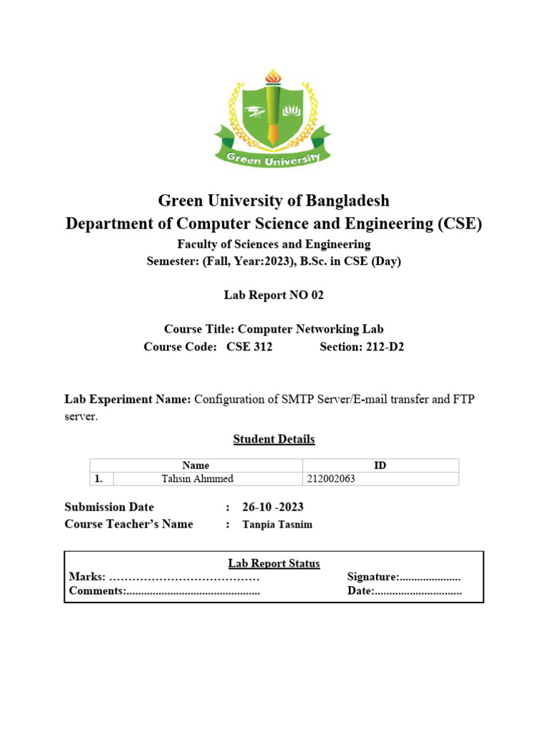 networking lab 2 | PDF | File Transfer Protocol | Computer Network