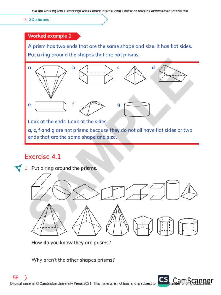 Grade 3 Cambridge Maths Worksheets | PDF