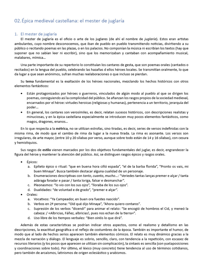 Mester de Juglaría | PDF | Literatura española