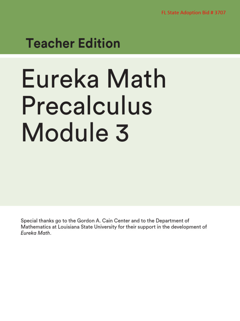 Eurekamath g12m3 Ute FL | PDF | Trigonometric Functions | Complex Number