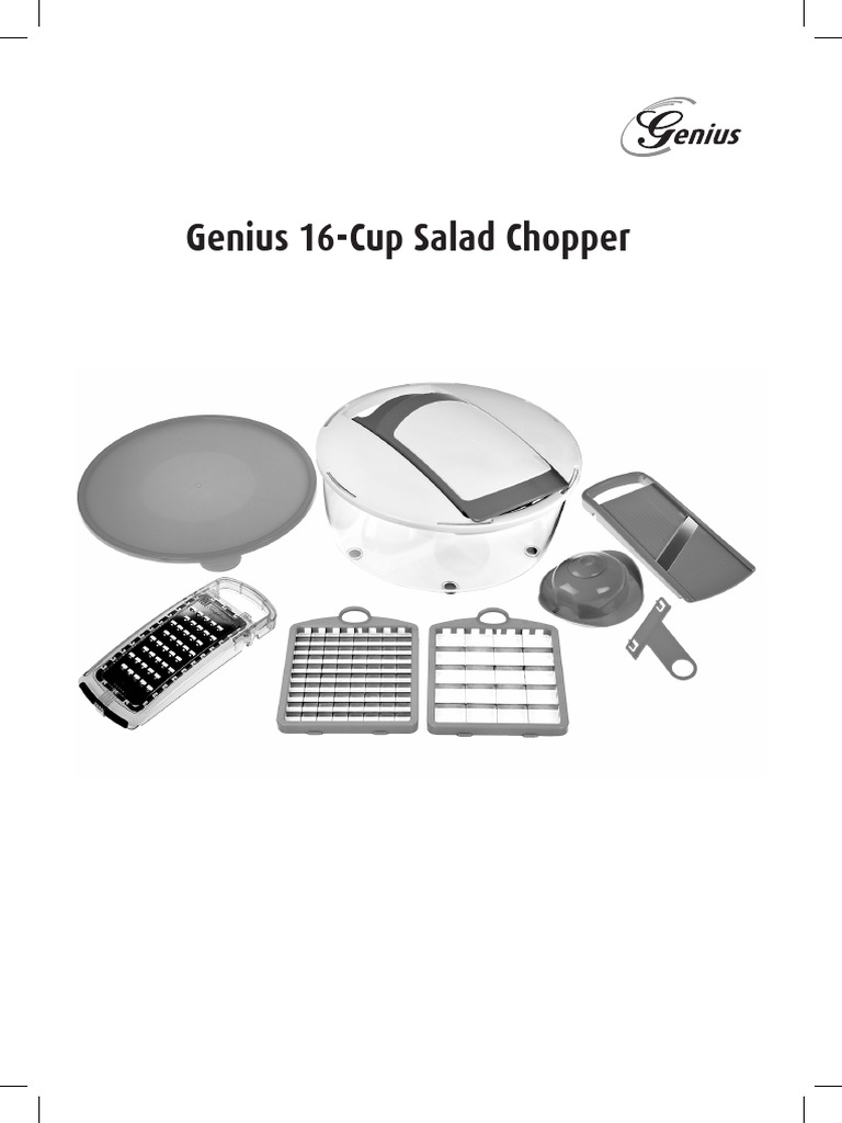 Genius Salad - OwnersManual | PDF | Blade | Salad