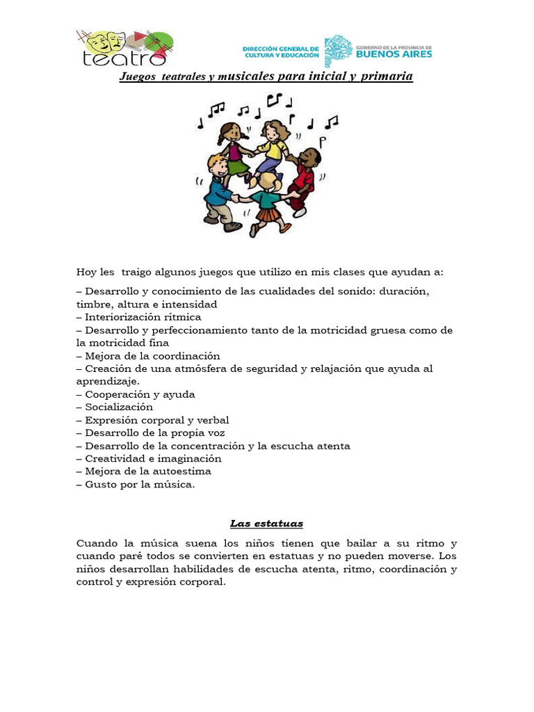 Juegos Musicales para Infantil y | PDF | Ritmo | Coro