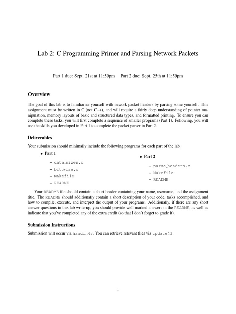 Lab 2 | Download Free PDF | Internet Protocols | Transmission Control Protocol