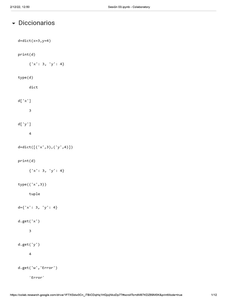 Introducción a Diccionarios en Python | PDF | Programación de ...