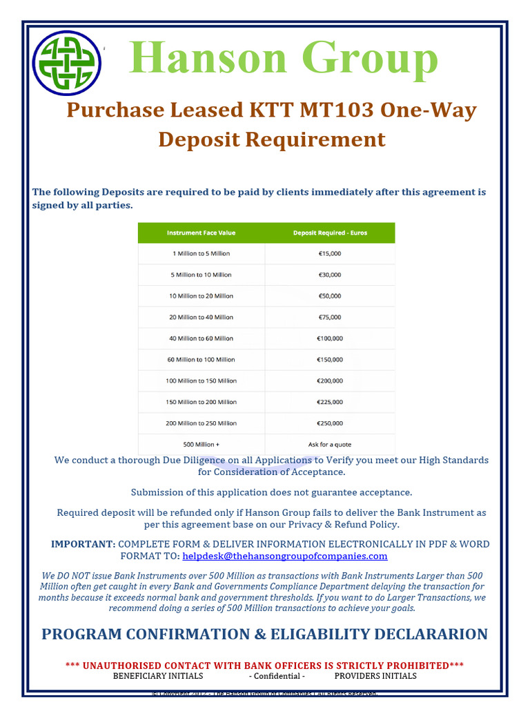 HGC Leased KTT Mt103 Oneway | PDF | Arbitration | Banks