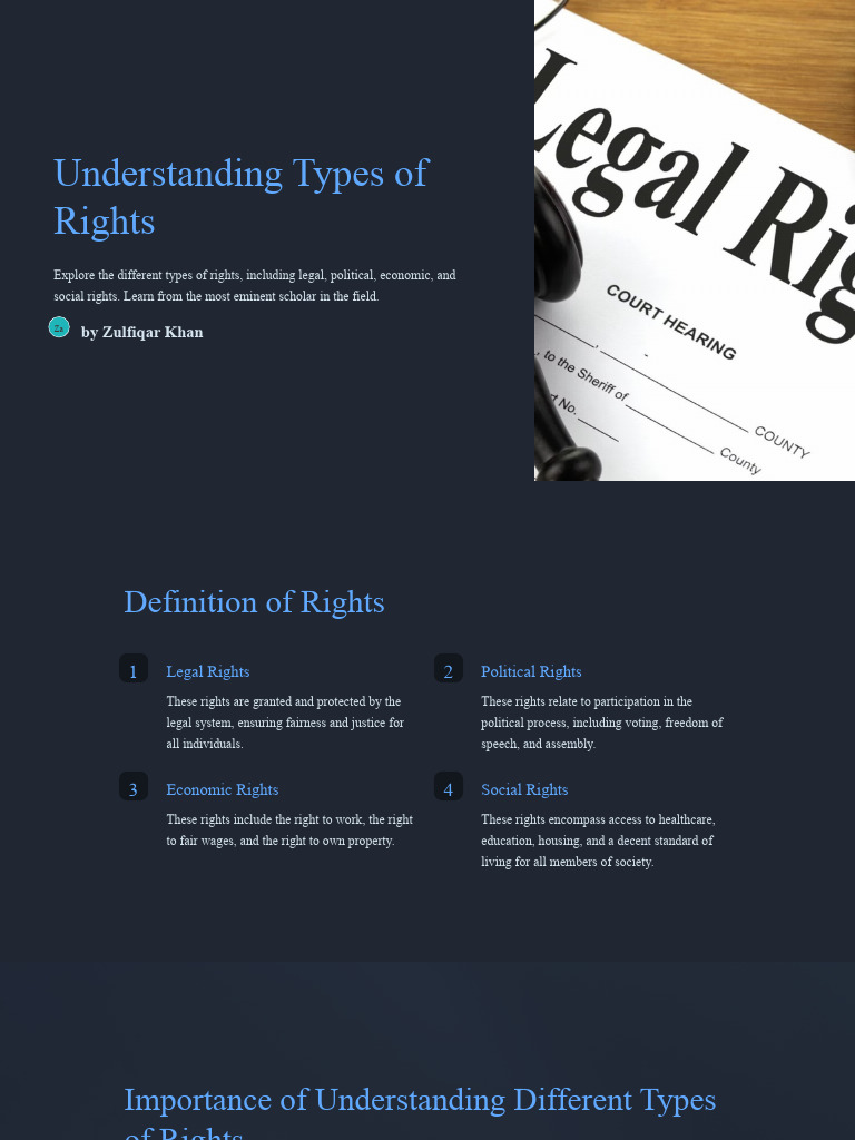Types of Rights | PDF | Rights | Social Justice
