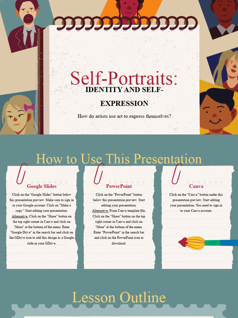 Illustrative Self-Portraits_ Identity and Self-Expression Lesson | PDF