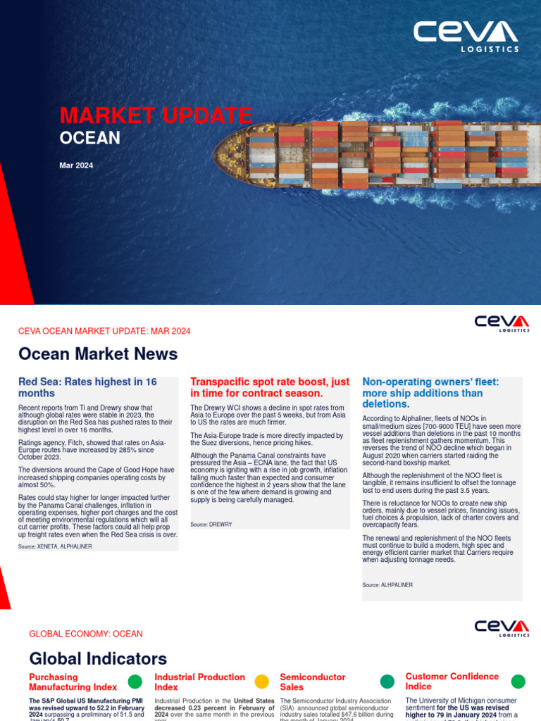2024.3 - CEVA - GL - Ocean - Market Update - EN | PDF | Logistics | Cargo