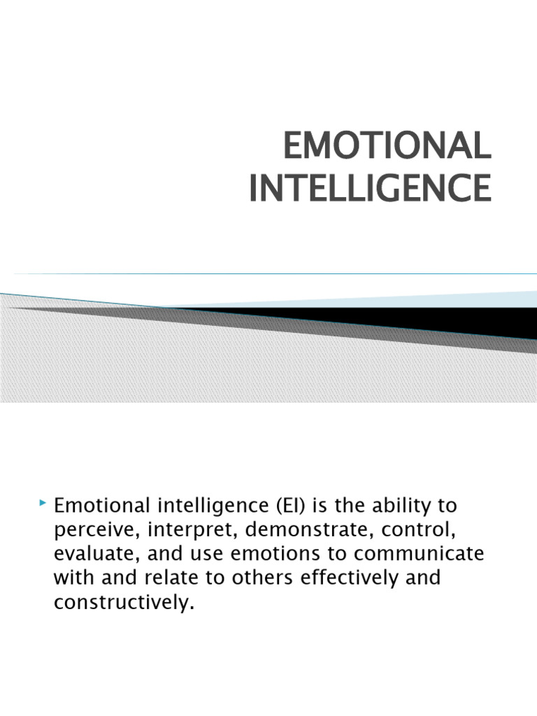Understanding Emotional Intelligence | PDF | Emotional Intelligence ...