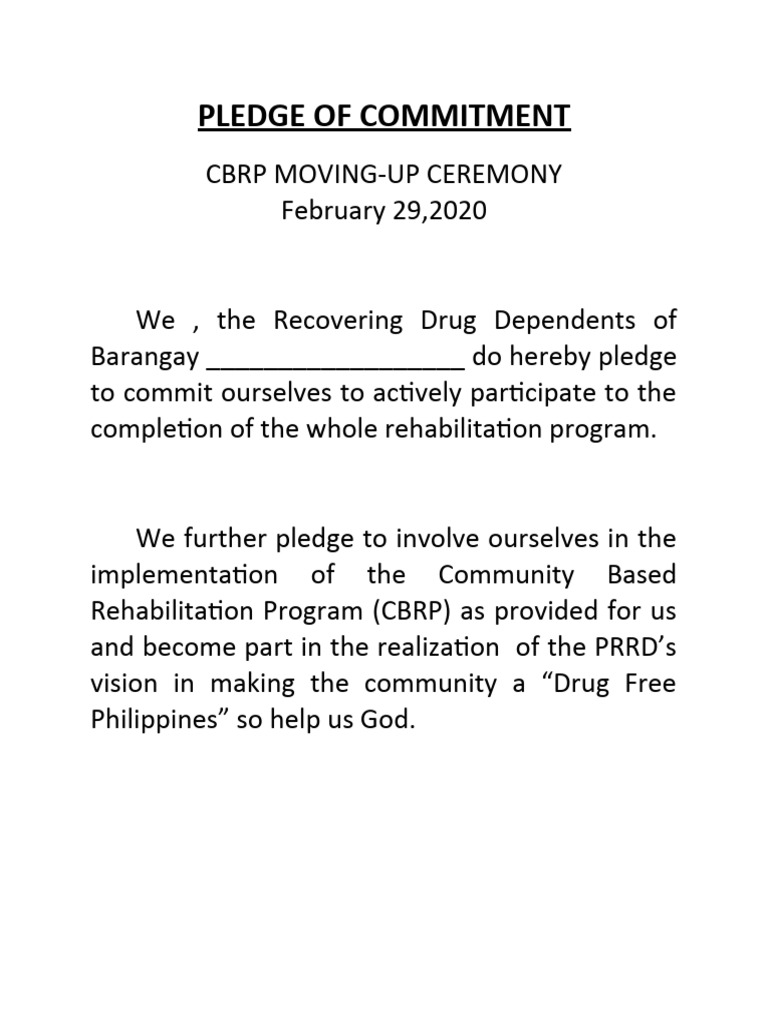 Pledge of Commitment | PDF