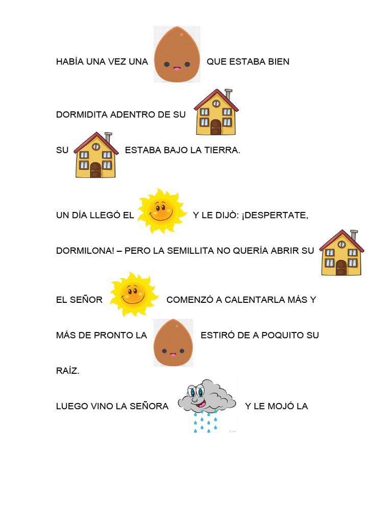 La Semillita Dormilona: Cuento Infantil | PDF