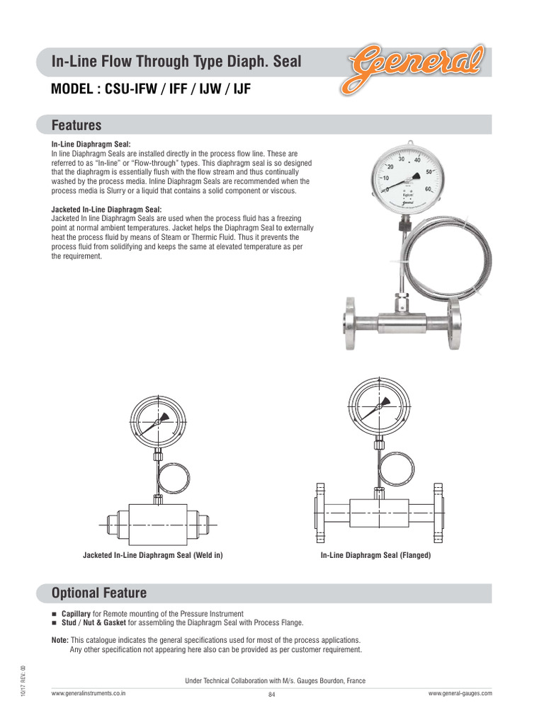In Line Flow Through Type Diaph. Seal 1 | PDF | Pipe (Fluid Conveyance ...