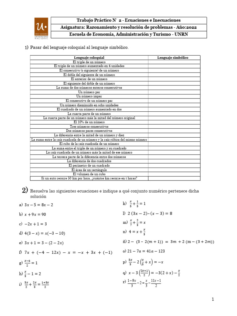 Ecuaciones e Inecuaciones | PDF | Conceptos matemáticos | Objetos ...