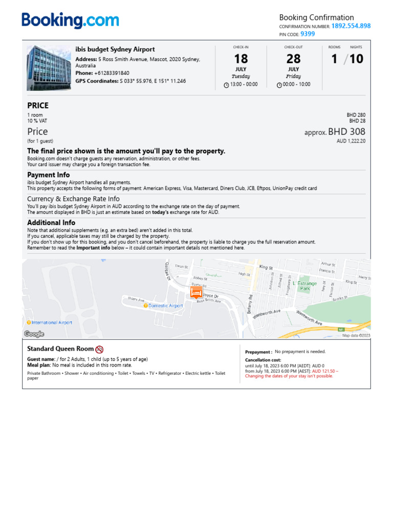 Ibis Hotel | Download Free PDF | Payments