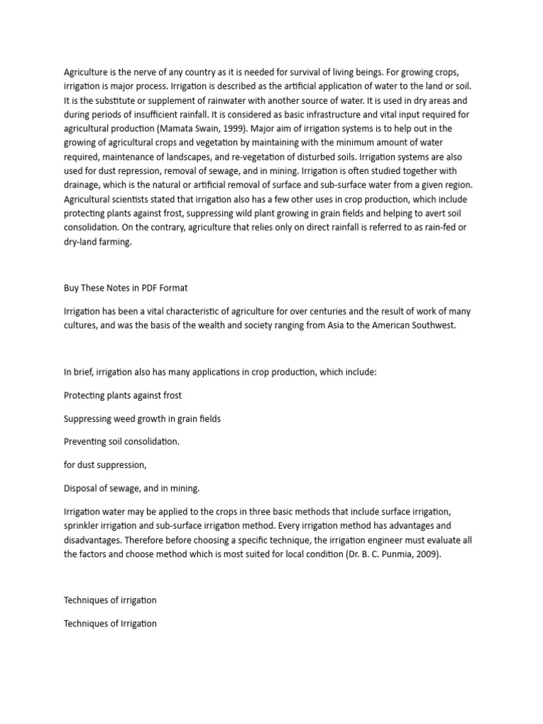 Iirigation | PDF | Irrigation | Landscape