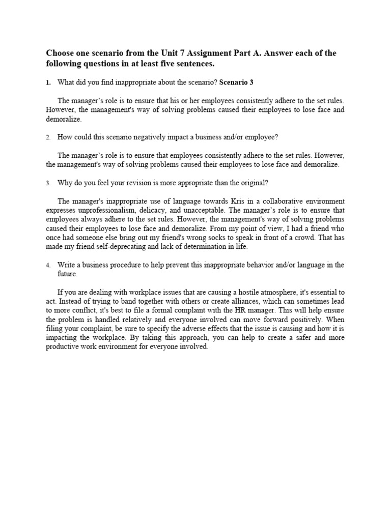 Huynh-Unit 7 Assignment Part B | PDF | Behavioural Sciences | Psychology