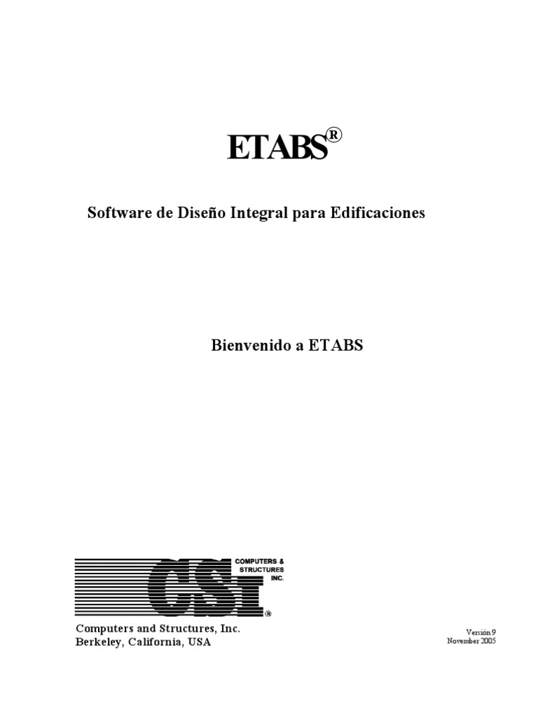 Manual ETABS 9 Español | PDF | Soporte técnico | Programa de computadora