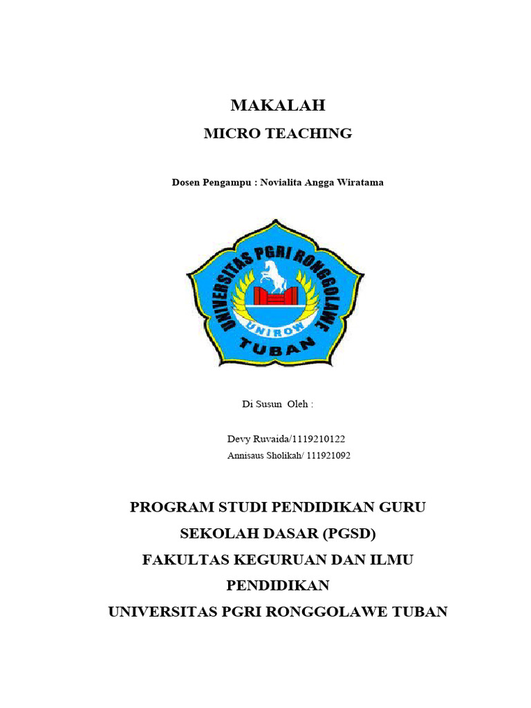 Makalah Microteaching | PDF