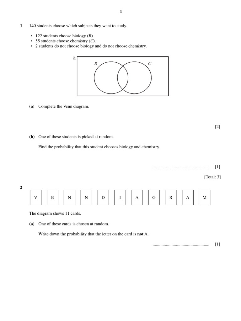Probability - Questions | PDF