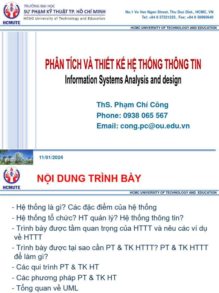 (PTTKHT) - Ch01 - Tong Quan | PDF