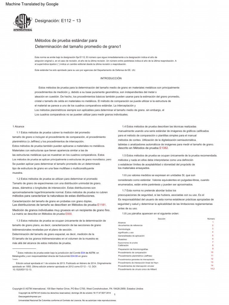E112 - Tamaño de Grano | PDF | Aleación | Aleatoriedad