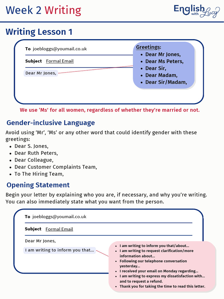 Formal Email Writing Guide | PDF