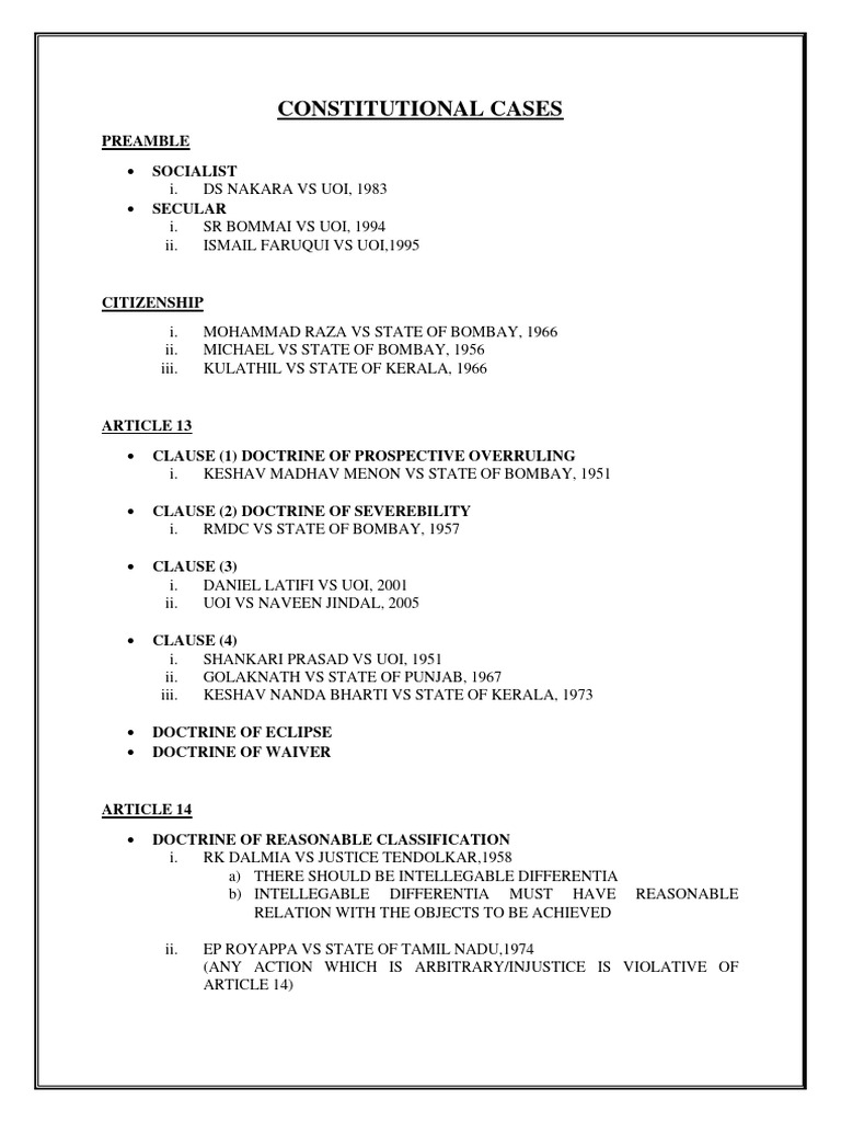 Constitutional Cases | PDF | Human Rights | Government