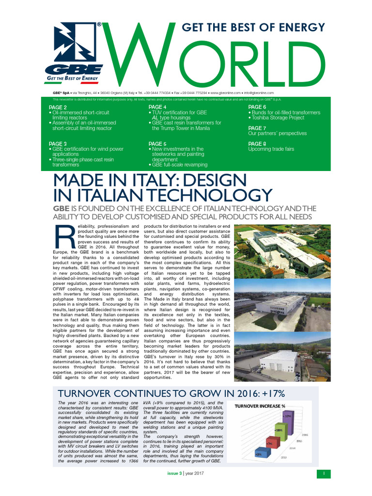 GBE Profile | PDF | Transformer | Electricity