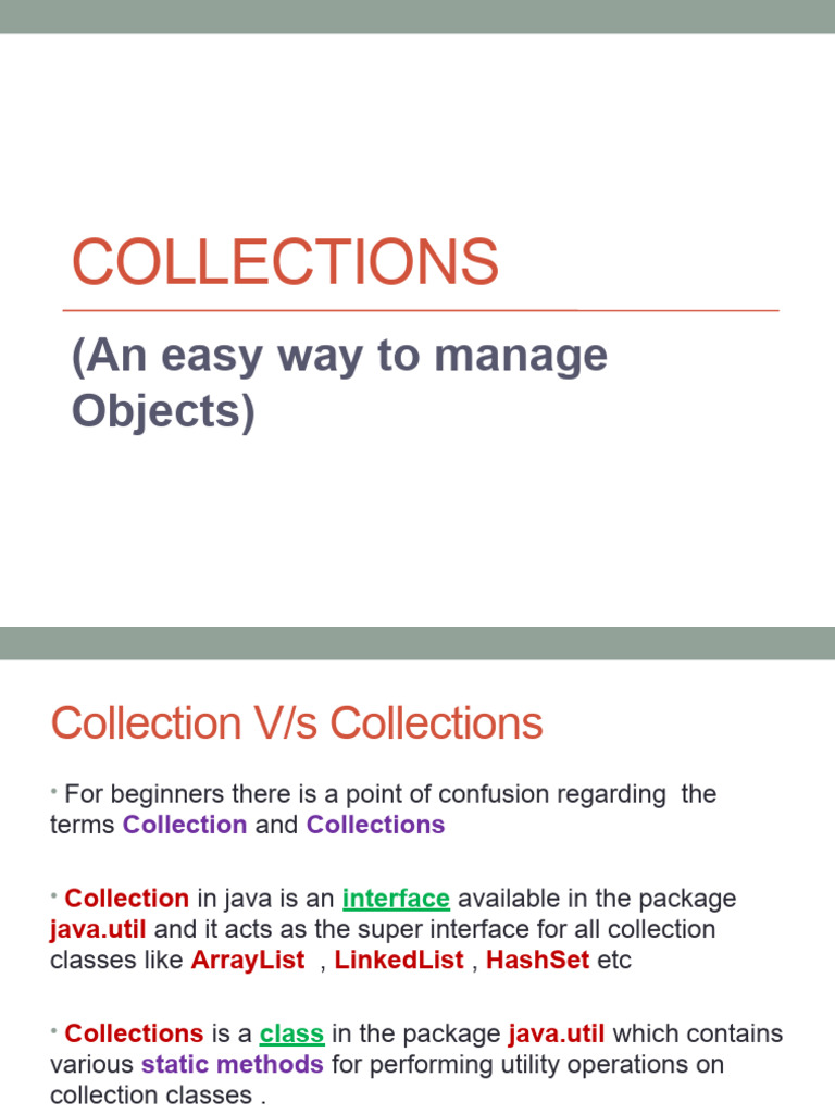 Collections Day 2 Pdf Java Programming Language Computer 6188