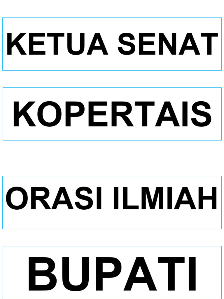Name Tag Meja Wisuda | PDF