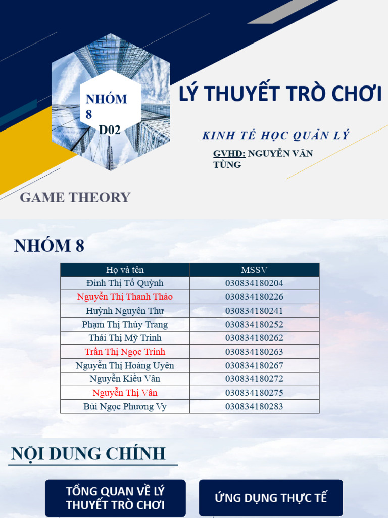 Nhom 8 - Ly Thuyet Tro Choi | PDF