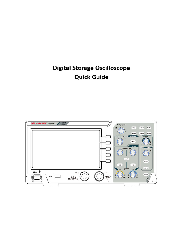 Oscilloscope User Quick Guide | PDF | Electrical Connector | Amplitude