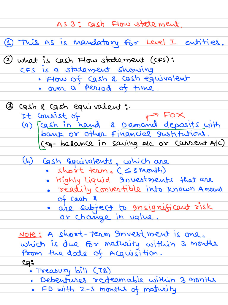 As 3 - Cash Flow Statement | PDF