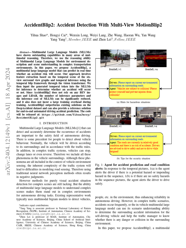 Accidentblip2: Accident Detection With Multi-View Motionblip2 | PDF ...