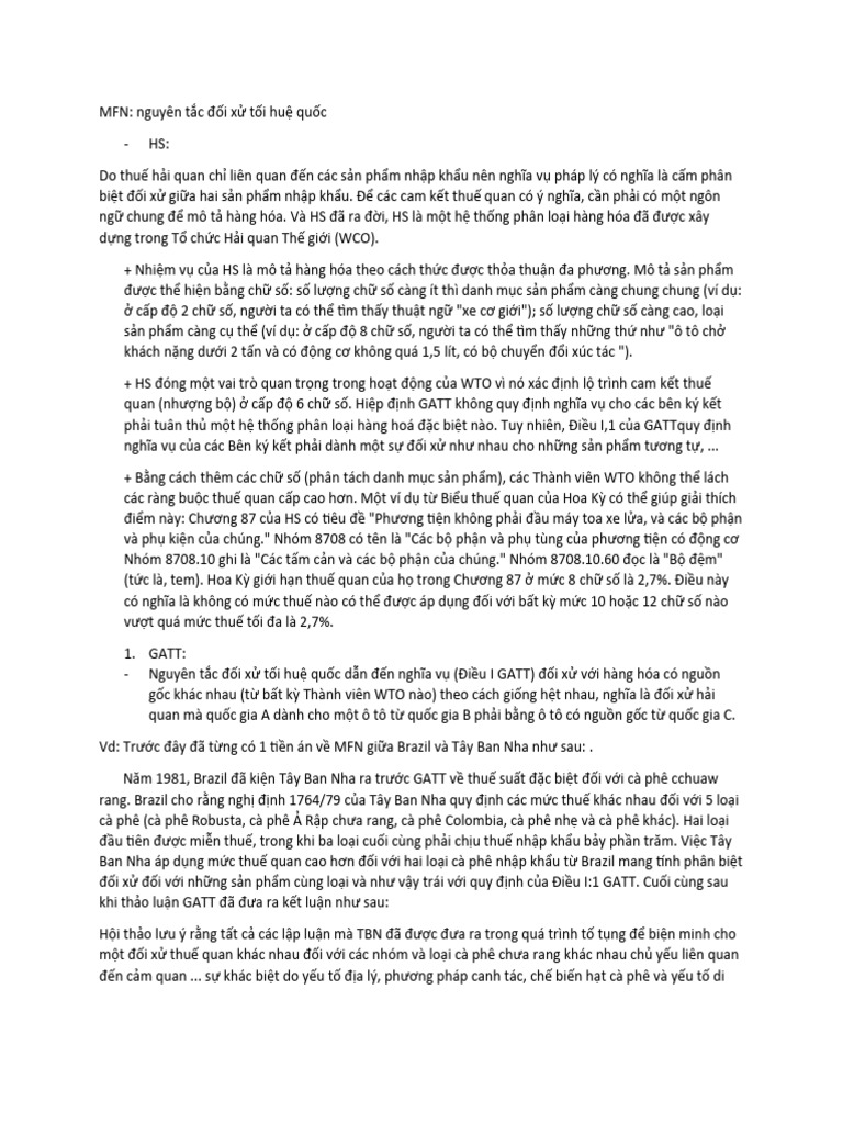 MFN&NT | PDF