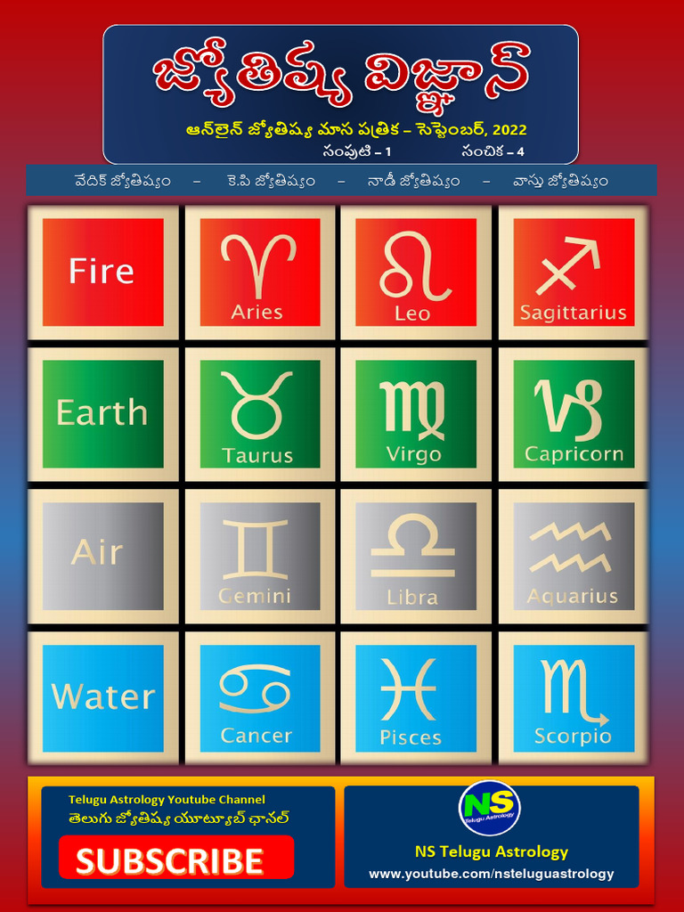 September Month Online Telugu Astrology Magazine | PDF