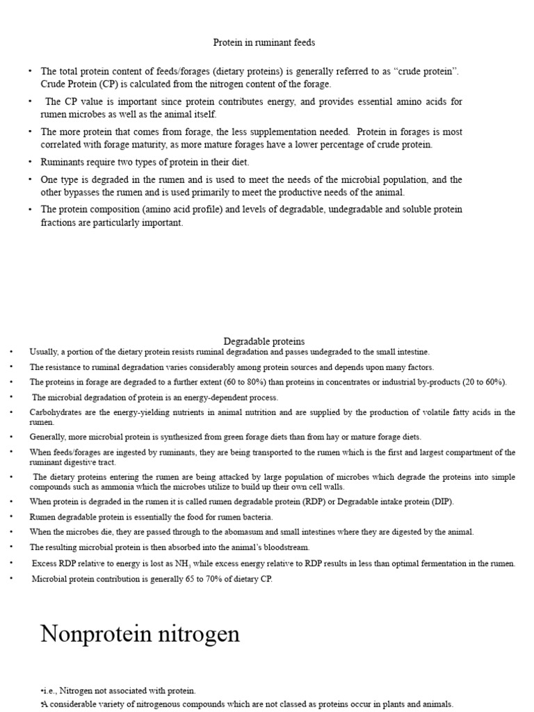 Agro's ANP 506 23 Protein in Ruminant Feeds | PDF | Ruminant | Proteins