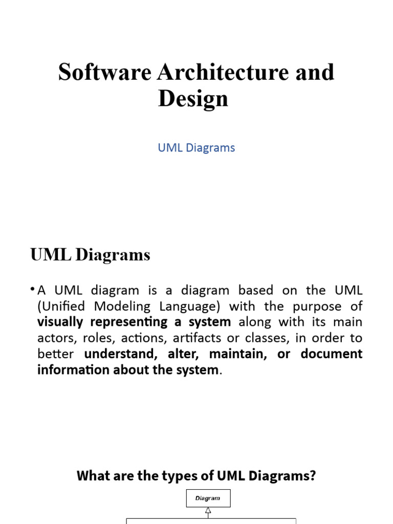 Software Architecture and Design - UML slides | PDF | Unified Modeling Language | Class ...