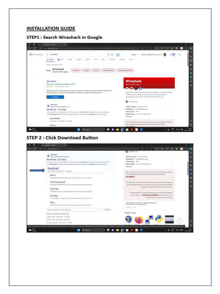 Wireshark Installation Gudie | PDF | Port (Computer Networking) | Internet Protocols