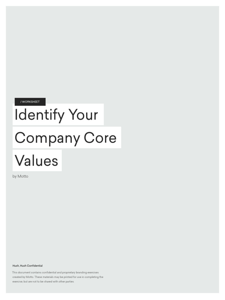 Motto-Core-Values-Exercise | PDF | Courage | Virtue