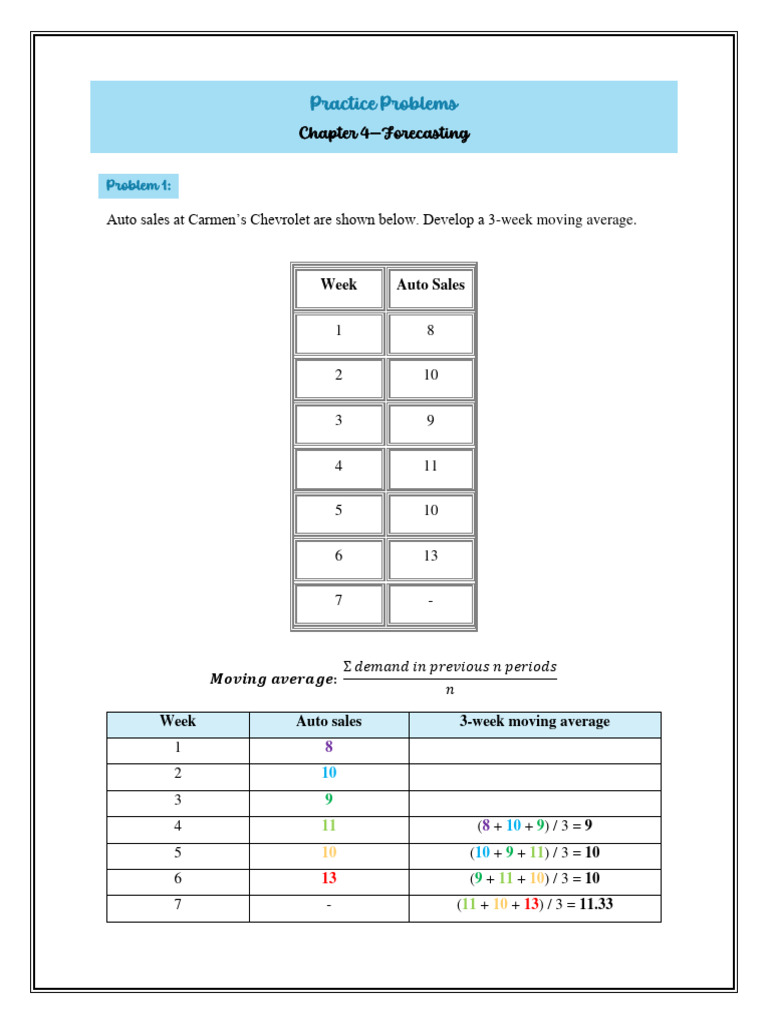 Activity A5. Yamilex Robledo | PDF | Forecasting | Moving Average
