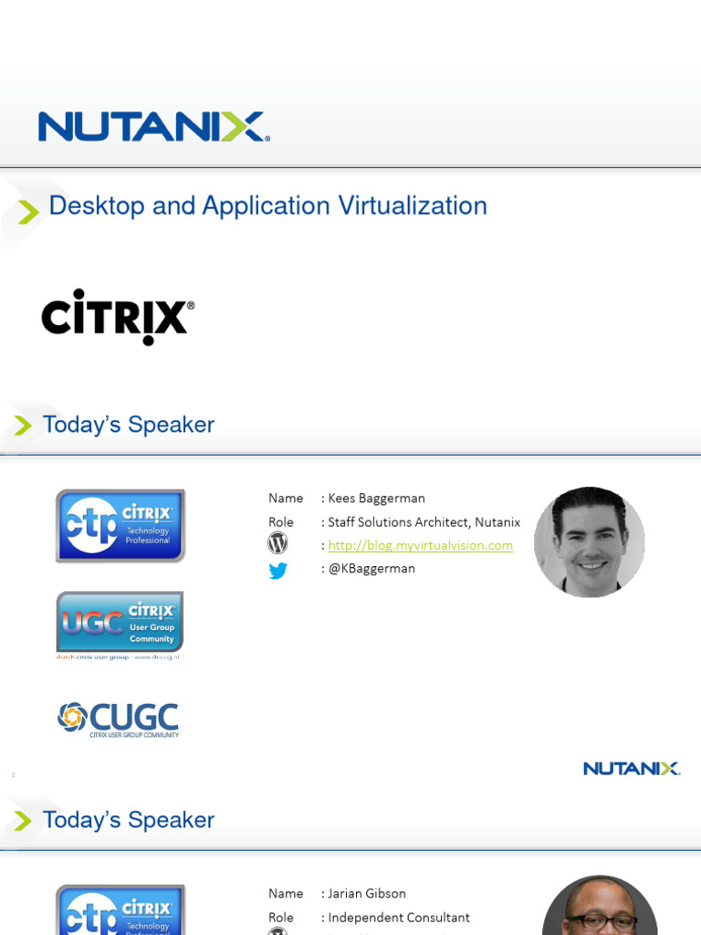 Citrix and Nutanix Virtualization Solutions | PDF | Virtualization | Desktop Virtualization