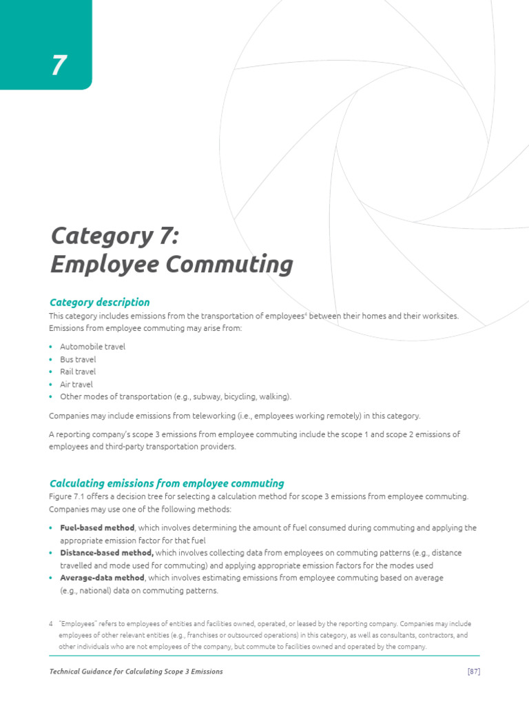 Calculating Scope 3 Employee Commuting Emissions | PDF | Commuting ...