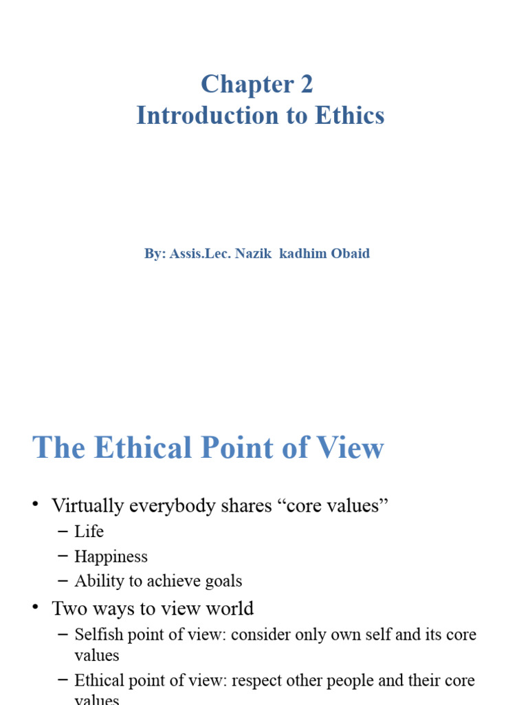 (Computer Ethics) CH2. LESS.1 | PDF | Social Contract | Morality