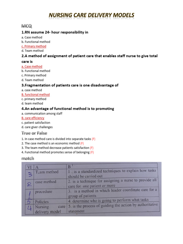 Nursing Caare Delivery Models | PDF | Nursing | Health Care
