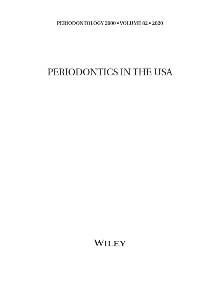 Periodontology 2000 - 2019 - Issue Information | Download Free PDF ...