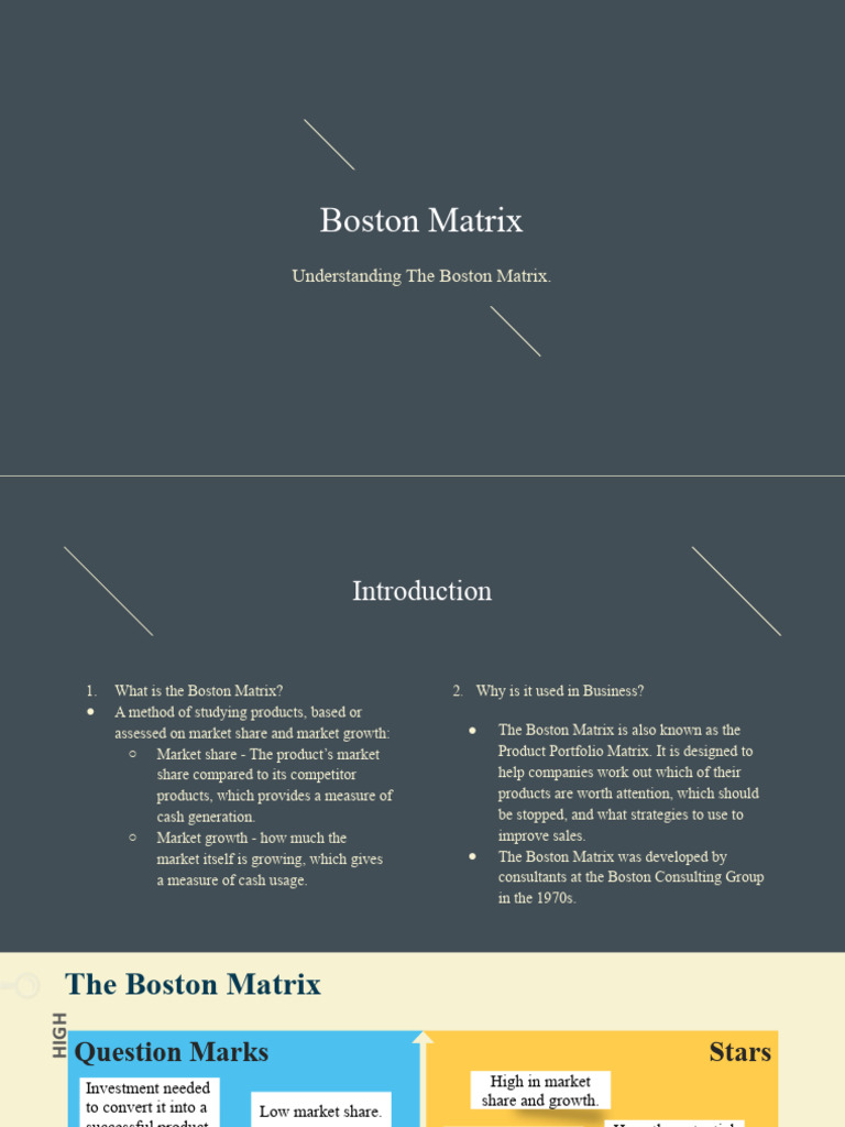 Boston Matrix Explained: Product Strategy | PDF | Investing | Financial ...